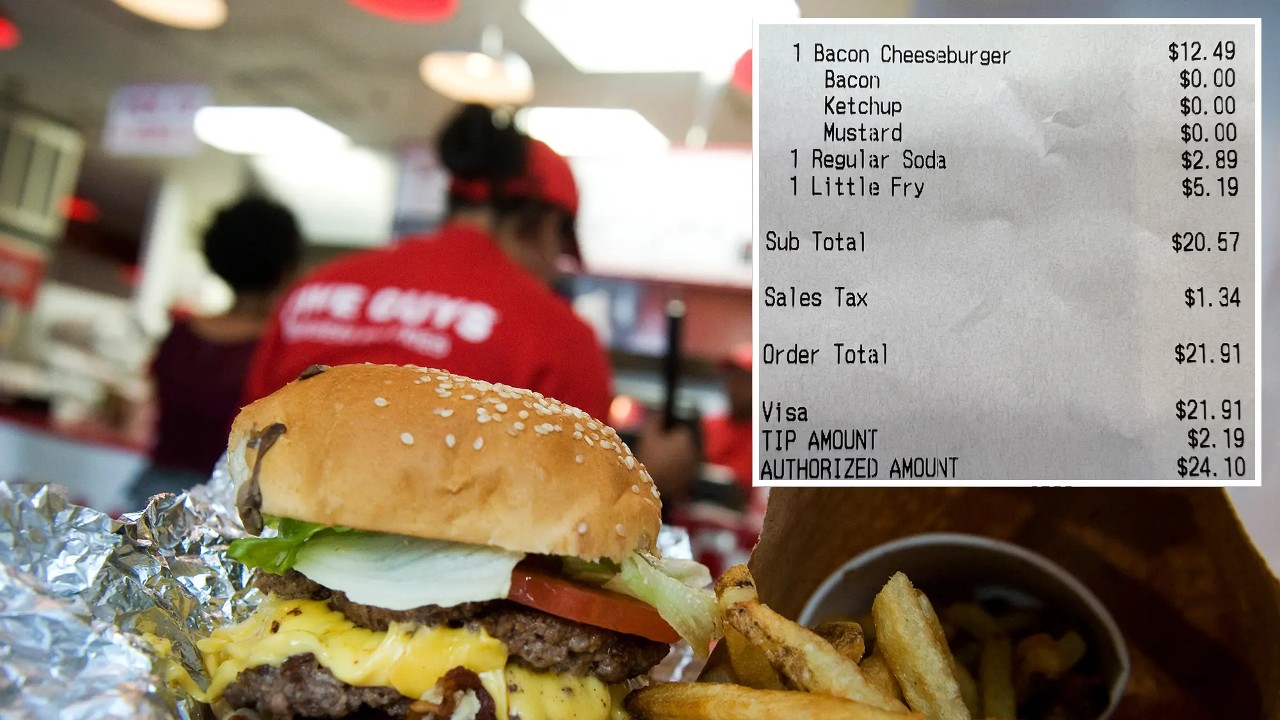 Five Guy's Firestorm As Customer's $24 Receipt Sparks Out Of Control ...